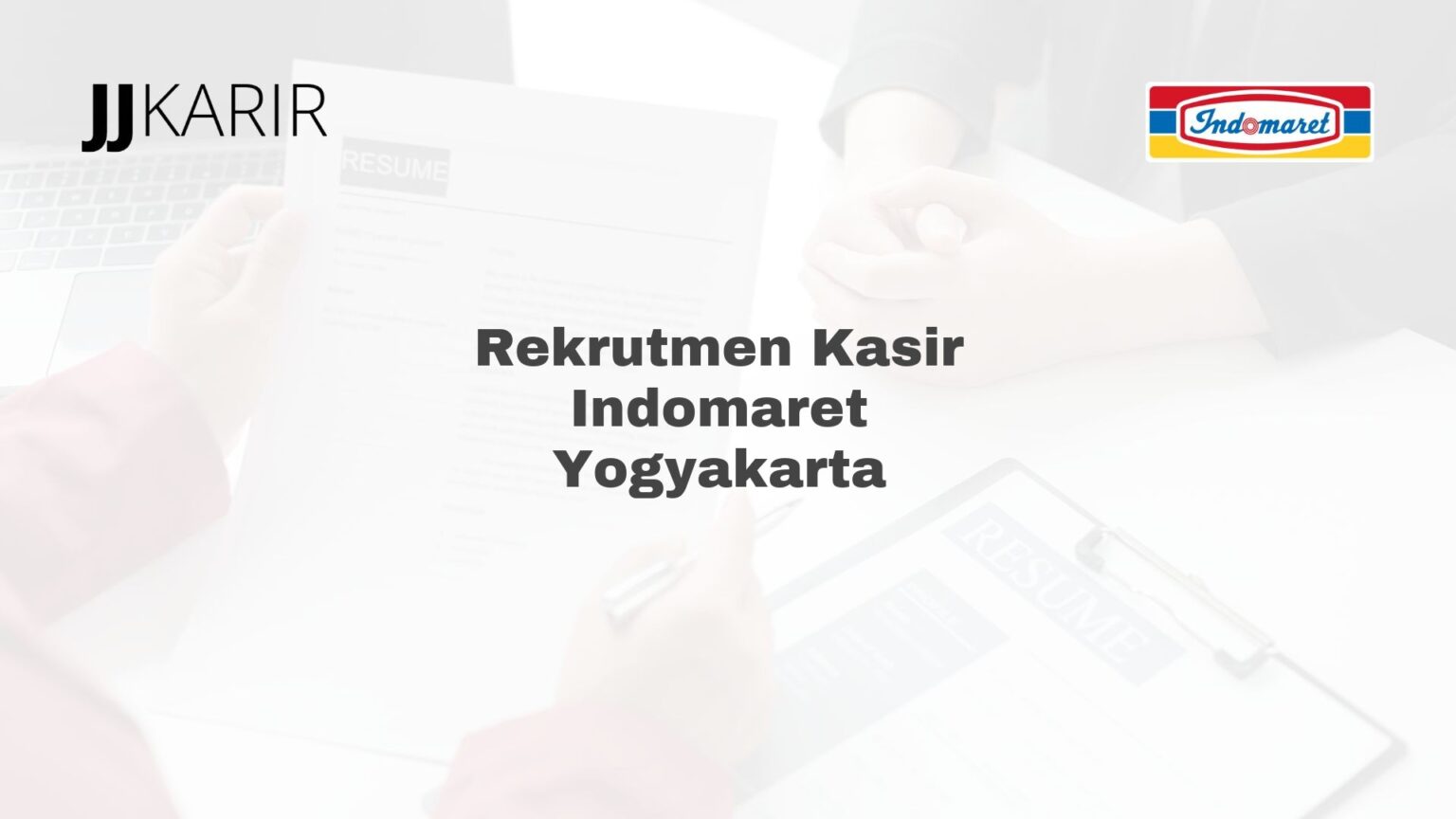 Rekrutmen Kasir Indomaret Yogyakarta Desember 2025